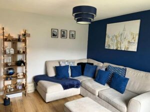 +20 ideas de salas de estar en tonos azules - SALA COMEDOR
